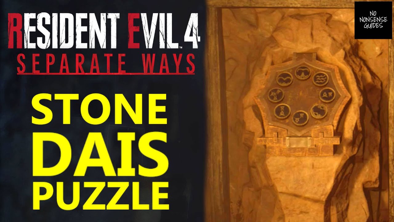 RE4 Separate Ways Stone Dais Cliff Puzzle Solution - YouTube