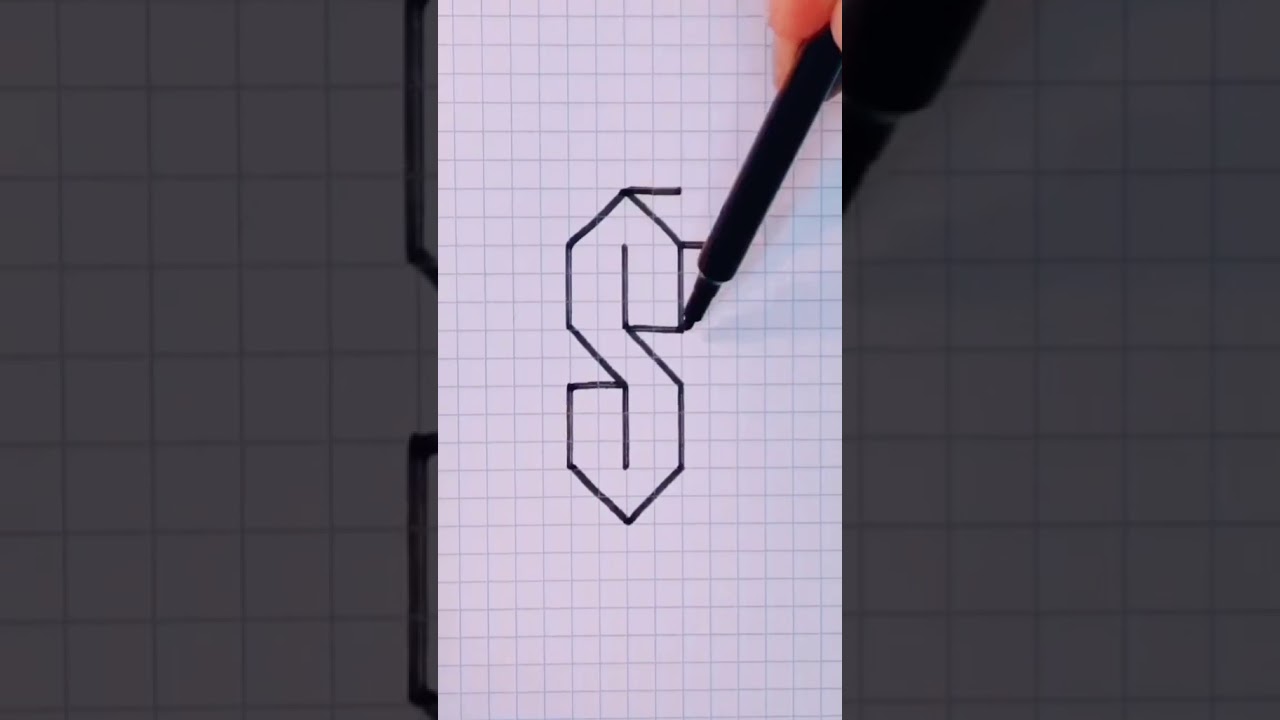 How to draw a stylish S.. - YouTube
