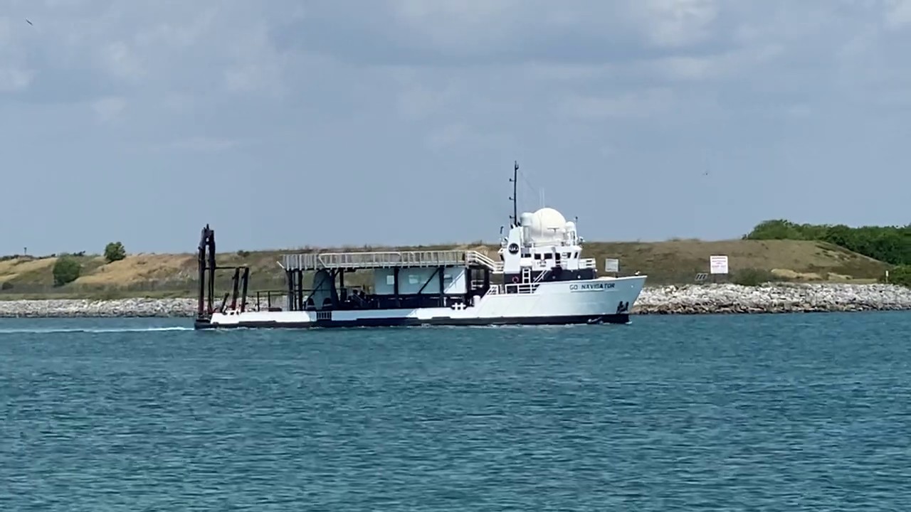 SpaceX Go Navigator Ship with Dragon Capsule Port Canaveral Florida ...