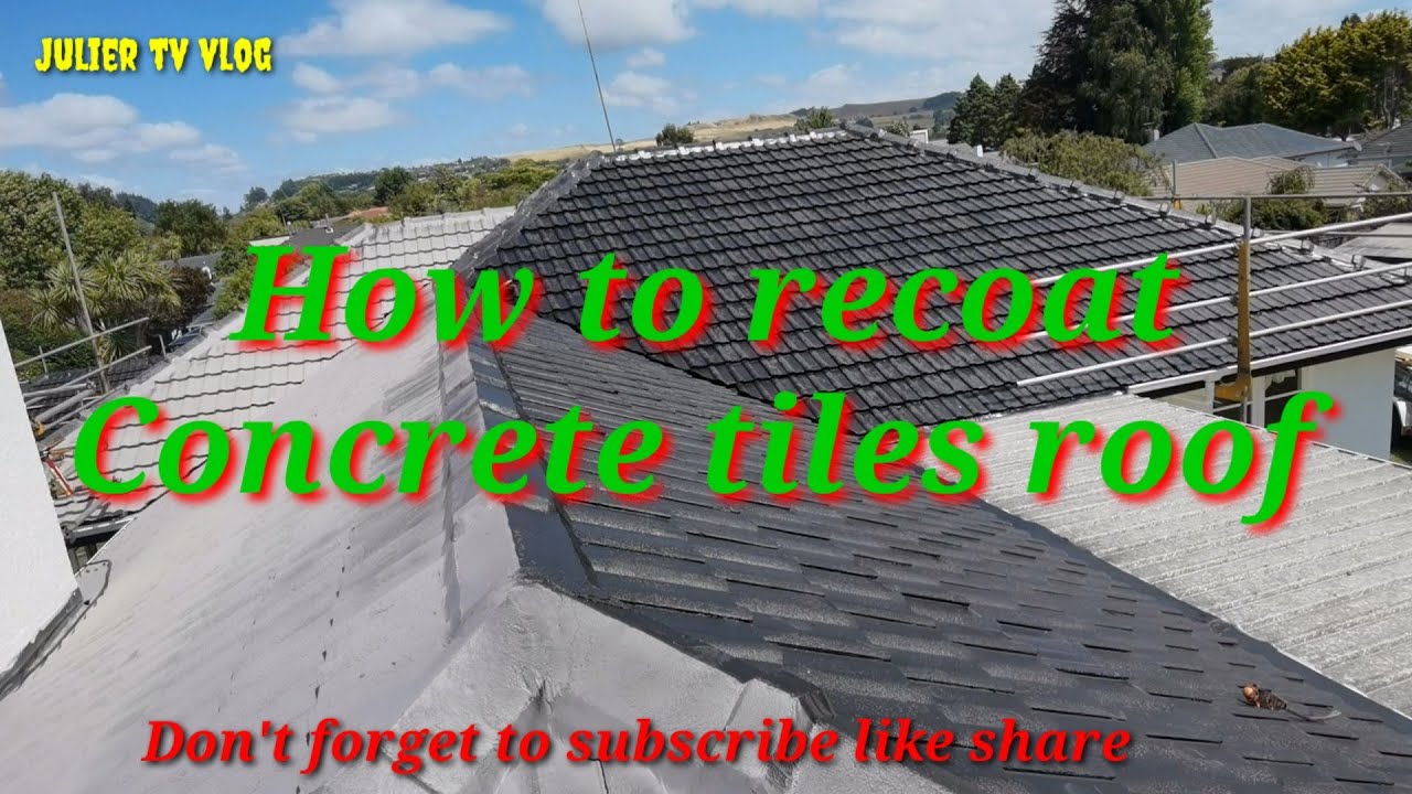 how to recoat concrete tile roof update - YouTube