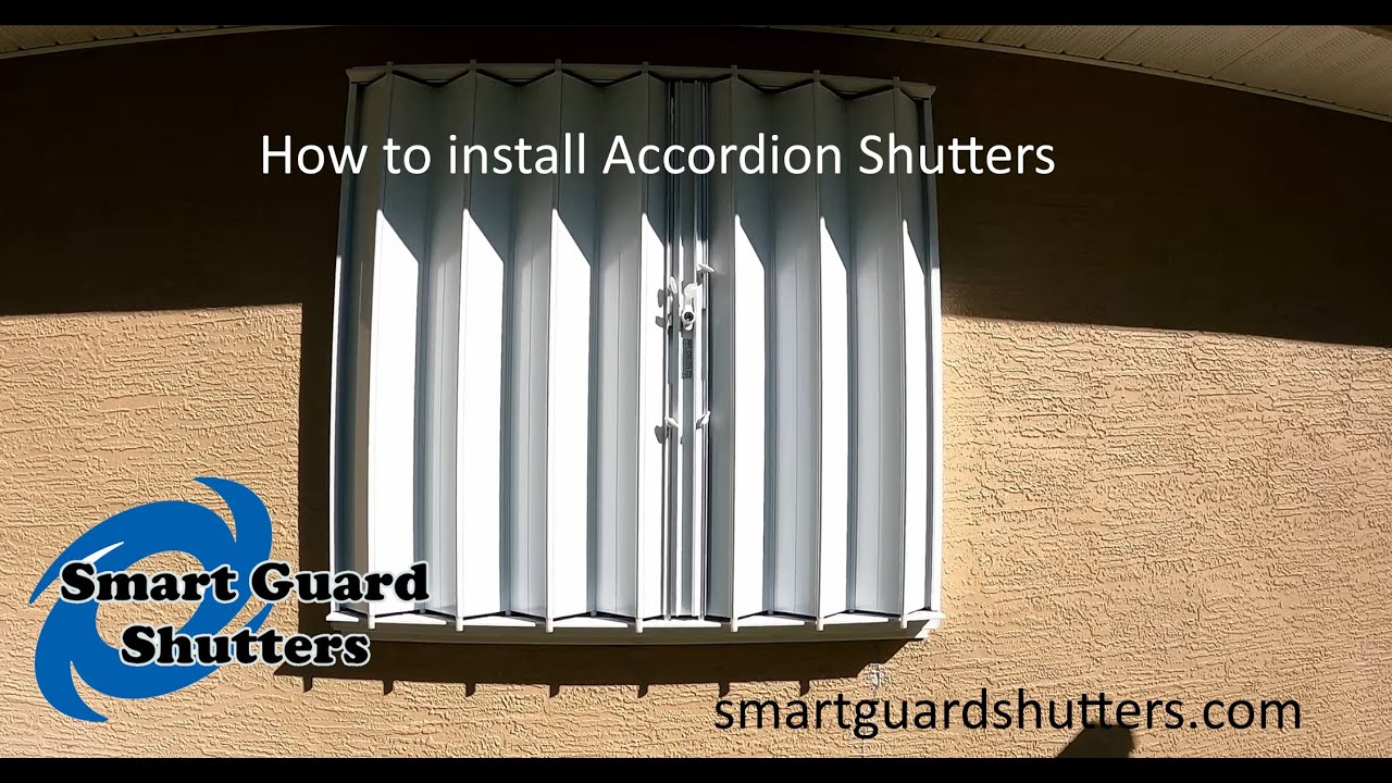 Accordion Shutter Installation How To - YouTube