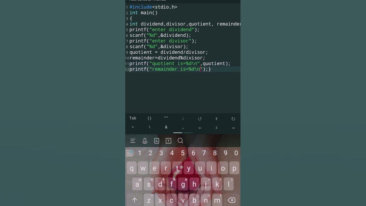 Coding Program To Find Remainder And Quotient In C Language Cse Likeforlikes Youtube