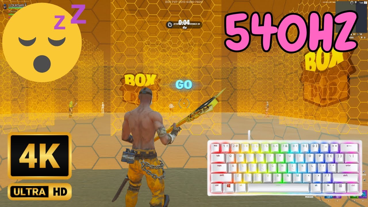 ASMR Fortnite Chill🌟(540HZ - 0 PING) 😴 Box Fight Zone Wars 📦 Razer Huntsman Mini Sounds 4K 60FPS ...