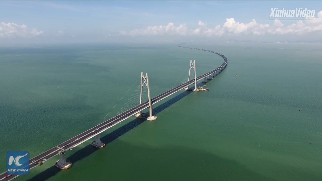 World's longest cross-sea bridge near completion in SE China - YouTube