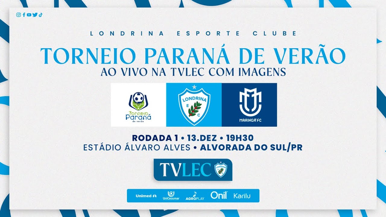 LONDRINA EC X MARINGÁ FC AO VIVO | TORNEIO PARANÁ DE VERÃO | 13/12/2024 ...