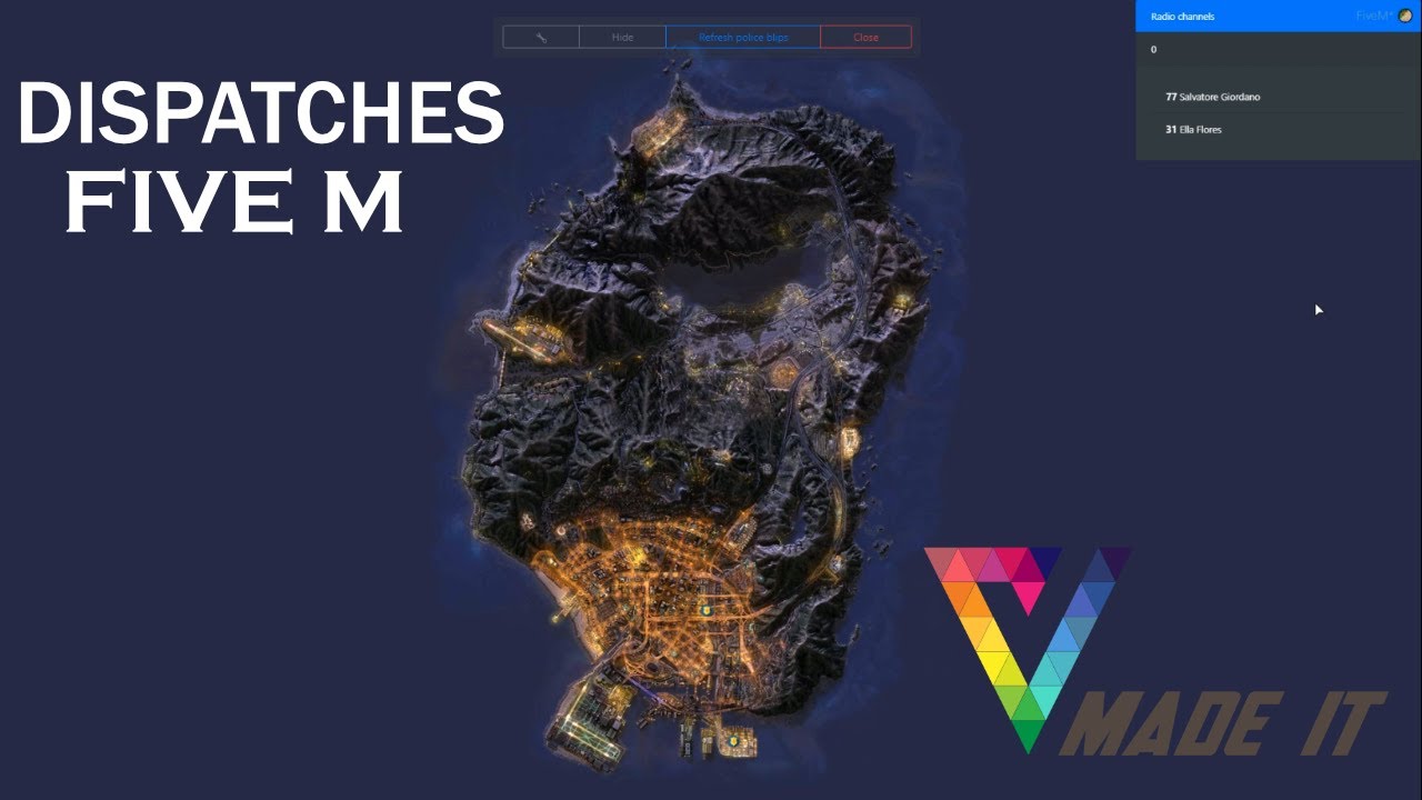 Dispatch System - FIVE M - V Made It -- Roleplay Server - YouTube