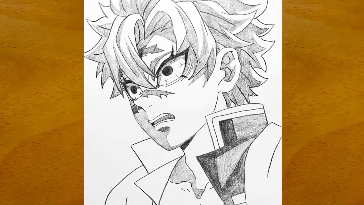 How to Draw Sanemi Shinazugawa from Demon Slayer || Easy Anime Drawing ...