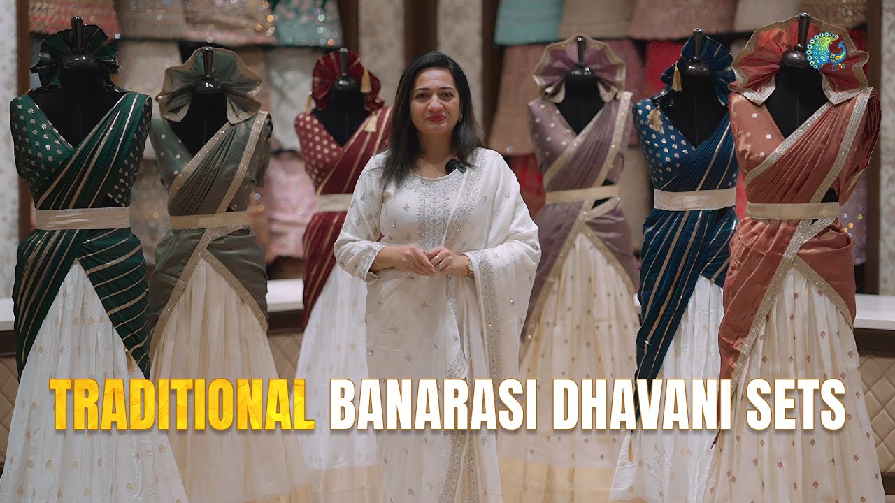 Elegant Dhavani Sets In Latest Designs & Styles - YouTube