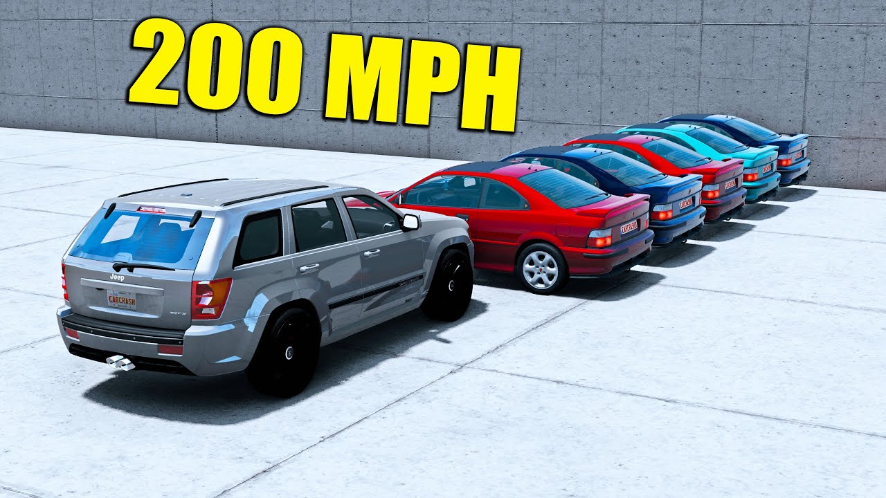 Jeep Grand Cherokee SRT8 Vs Rover 200! [BeamNG Drive] Car Crash Test ...