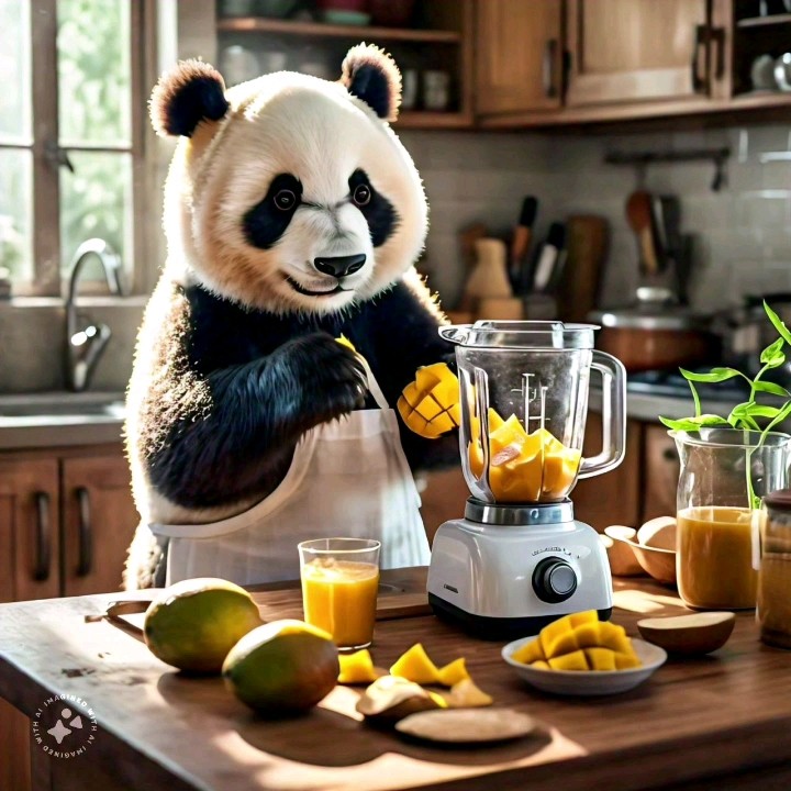 Panda Making Mango Juice! #panda #pandavideo #shortstory #pandalover ...