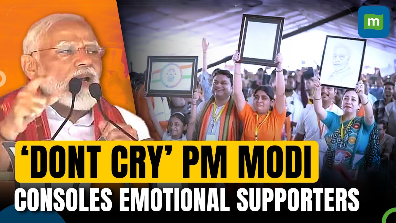 PM Modi Notices ‘Tears Of Joy’ Of Young Supports | Accepts Gifts From ...
