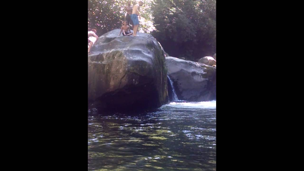 Midnight hole mouse Creek falls cliff diving jeff - YouTube