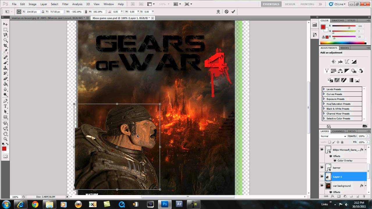 Gears Of War 4 Game Case Tutorial - YouTube