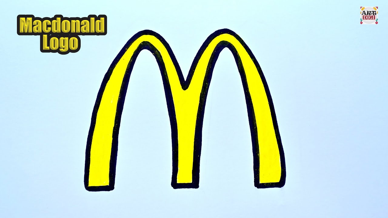 How to Draw Macdonald Logo | Easy drawing - YouTube