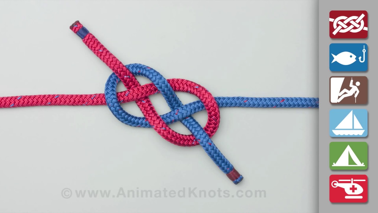 basic fire fighting carric bend knots - YouTube