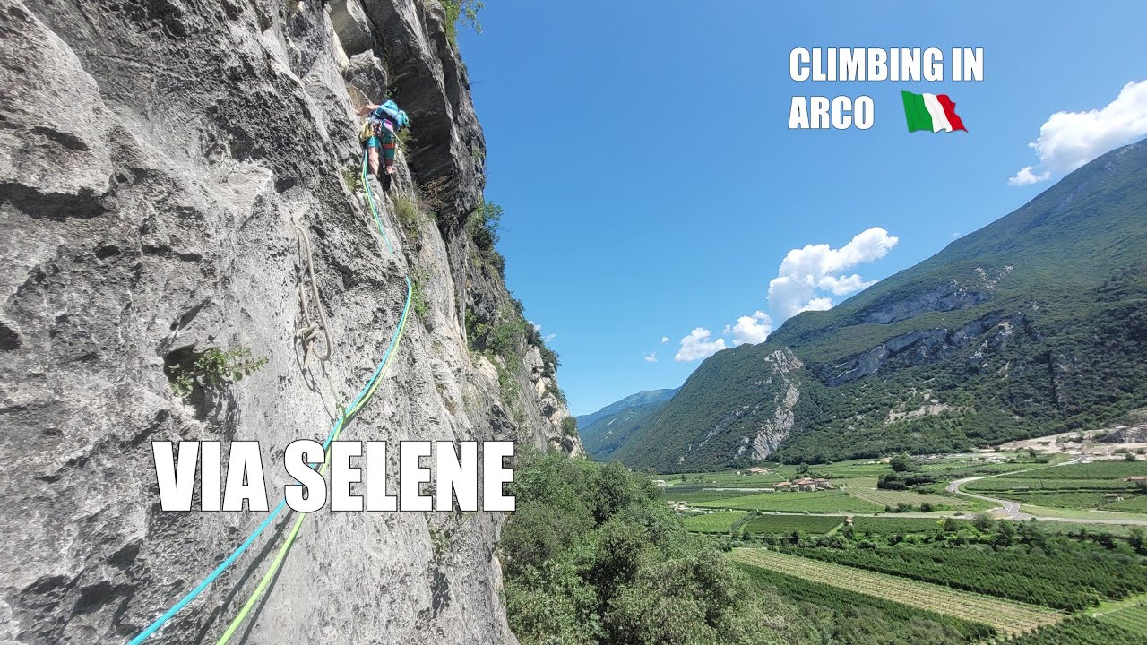 Arco, Monte Colt, Parete di San Paolo, Via Selene, VI/S1/II, 8 pitches ...
