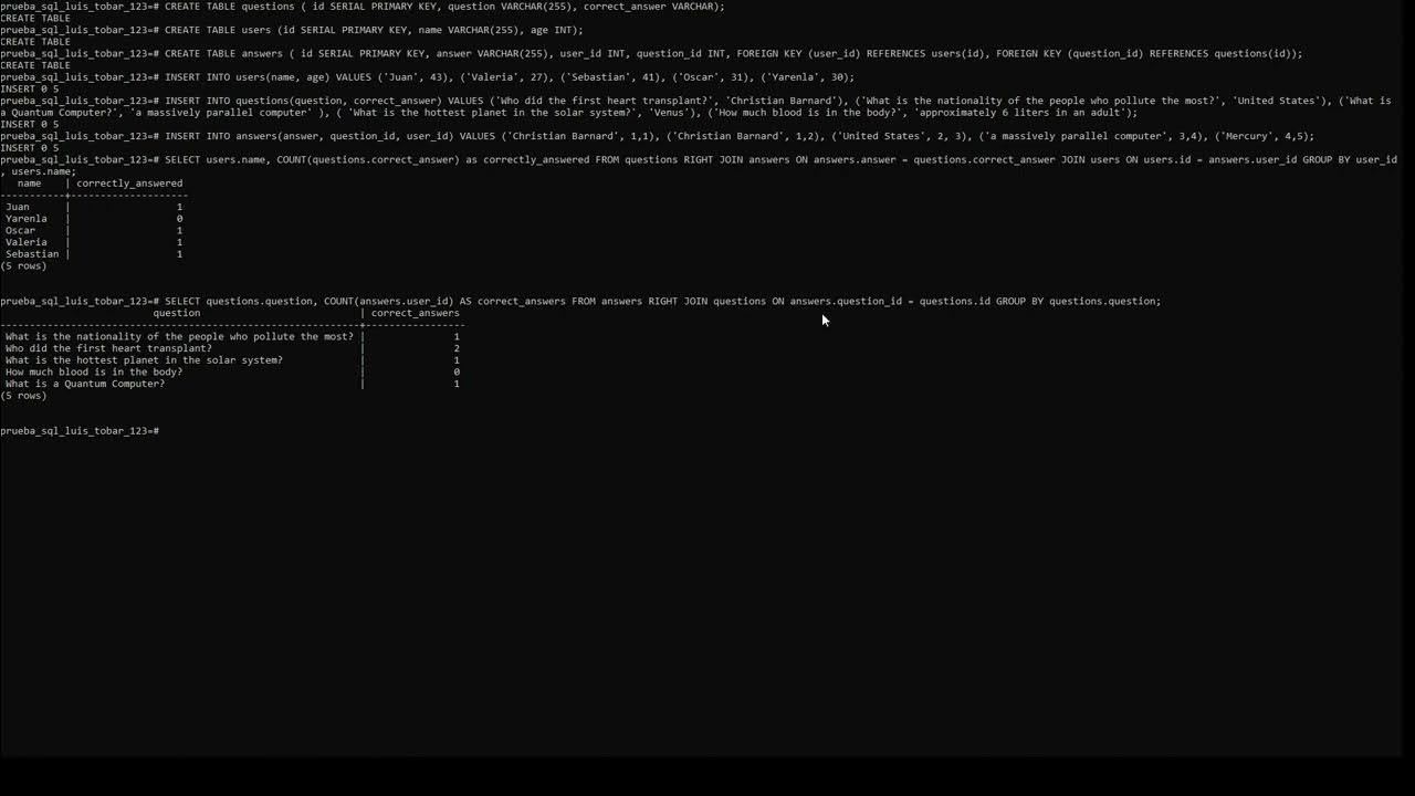 Prueba SQL Desafio Latam - YouTube