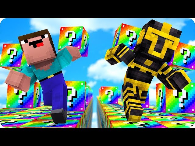 Carrera De Lucky Blocks Arcoiris En Minecraft