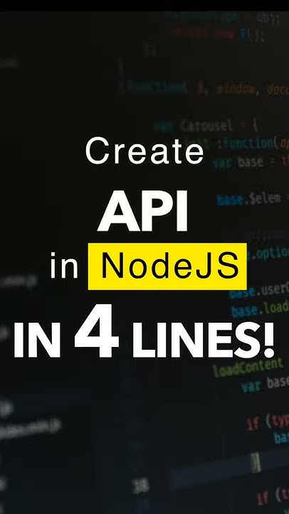 How to create simple APIs in Node JS ? #shorts - YouTube
