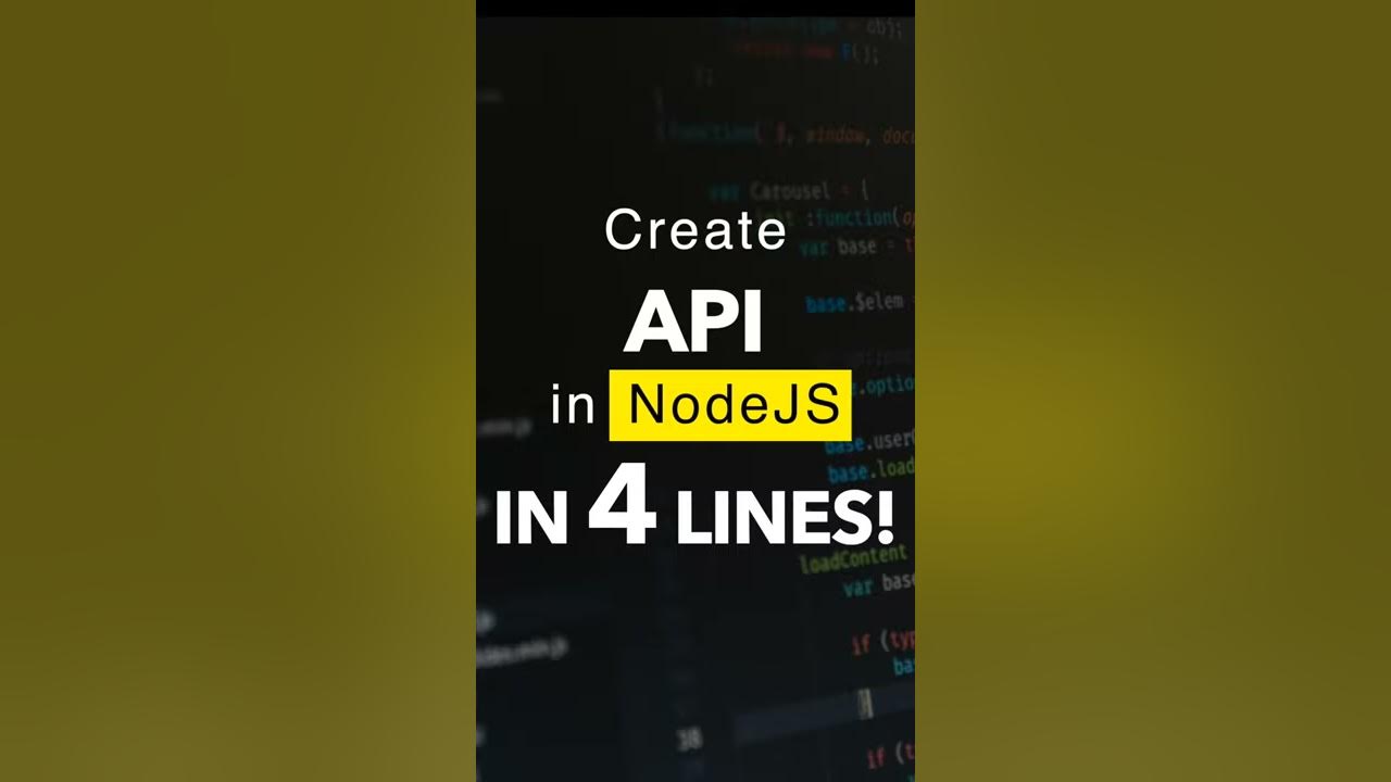 How to create simple APIs in Node JS ? #shorts - YouTube
