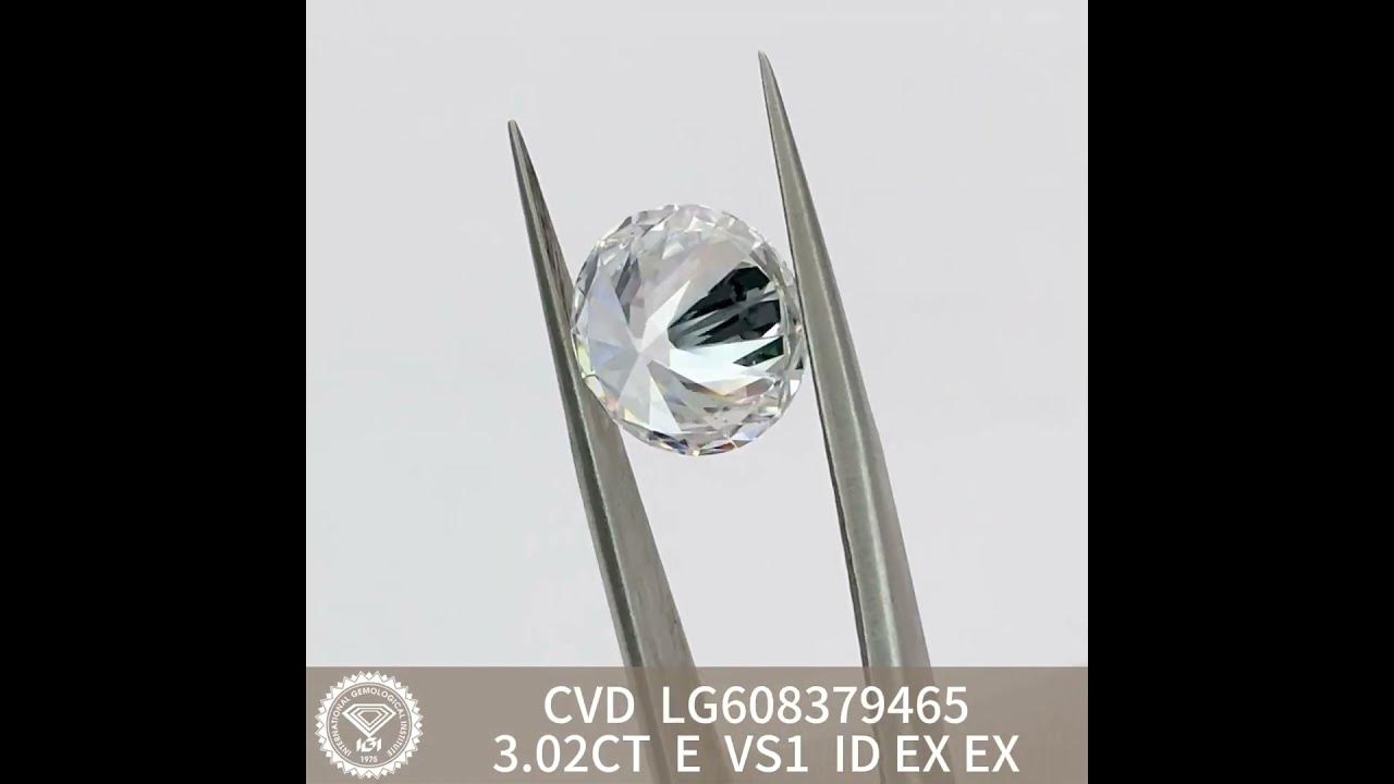 3.02CT E VS1 3ct lab grown diamond cvd Providing Fine Jewelry at Exceptional Value - YouTube