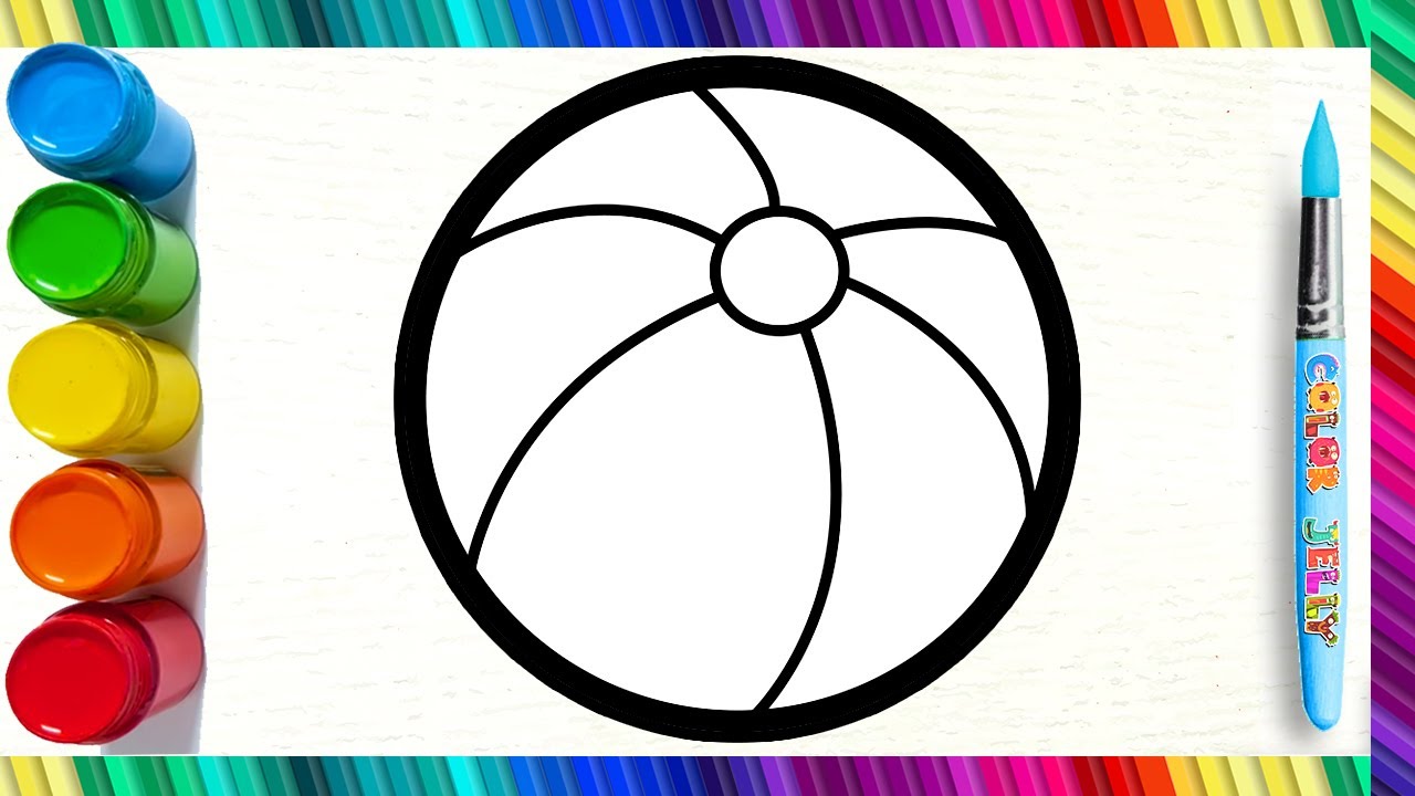 🏀How to Draw a Colorful Basketball | Easy Step By Step Tutorial - YouTube