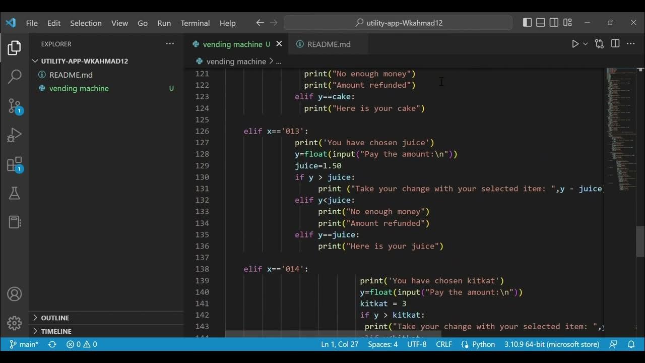 vending machine python code - YouTube vending machine python code - YouTube