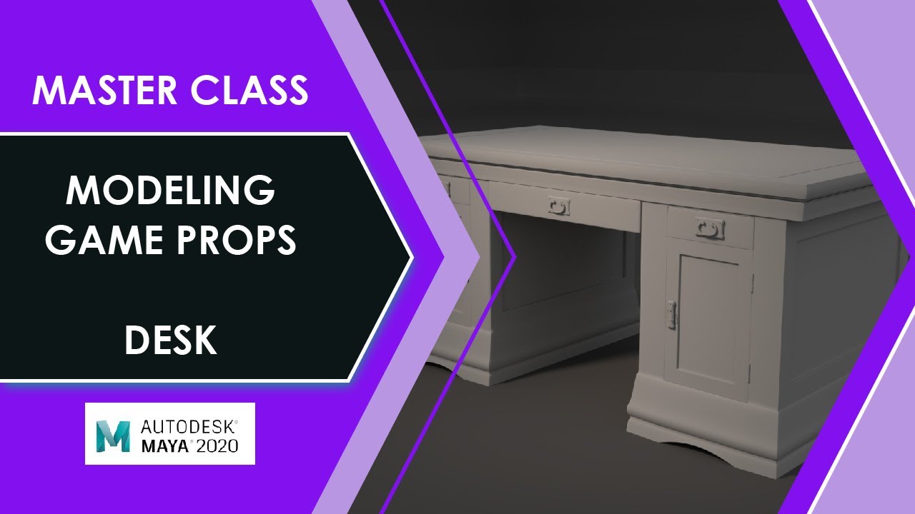 Autodesk Maya - Props Modeling - Desk - YouTube