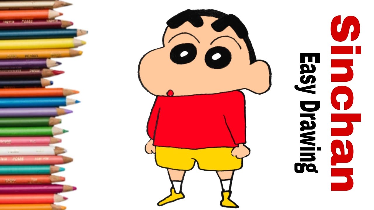 shinnchan drawing easy|How to draw ShinChan step by step || Color ...