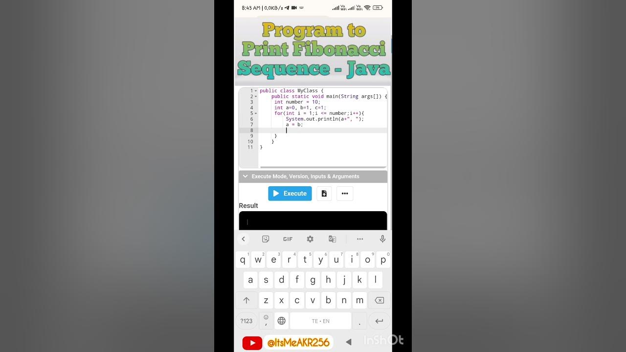 Fibonacci Sequence Using Java Javaprogramming Java Fibonacci Software Programming Youtube