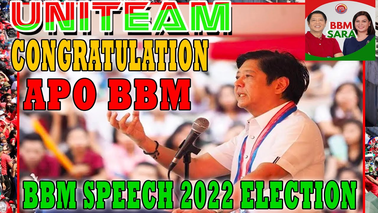 2022 ELECTION RESULT ..BBM SPEECH - YouTube