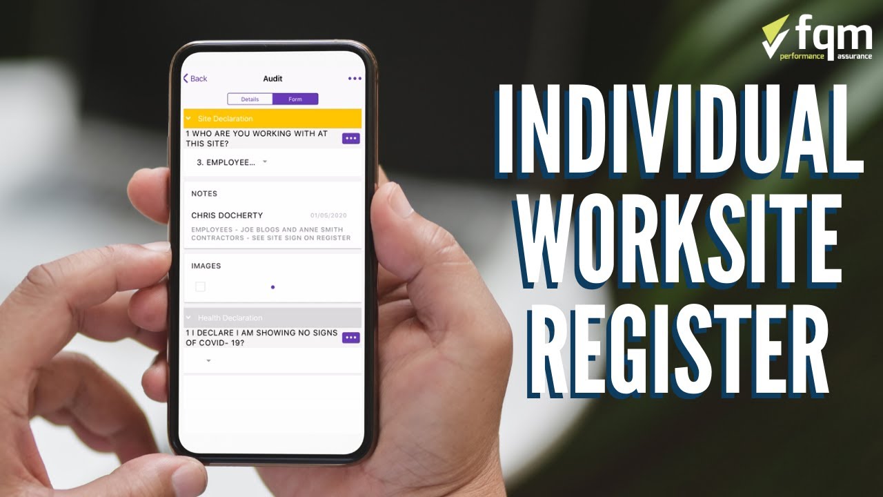 COVID19 Individual Worksite Register - YouTube