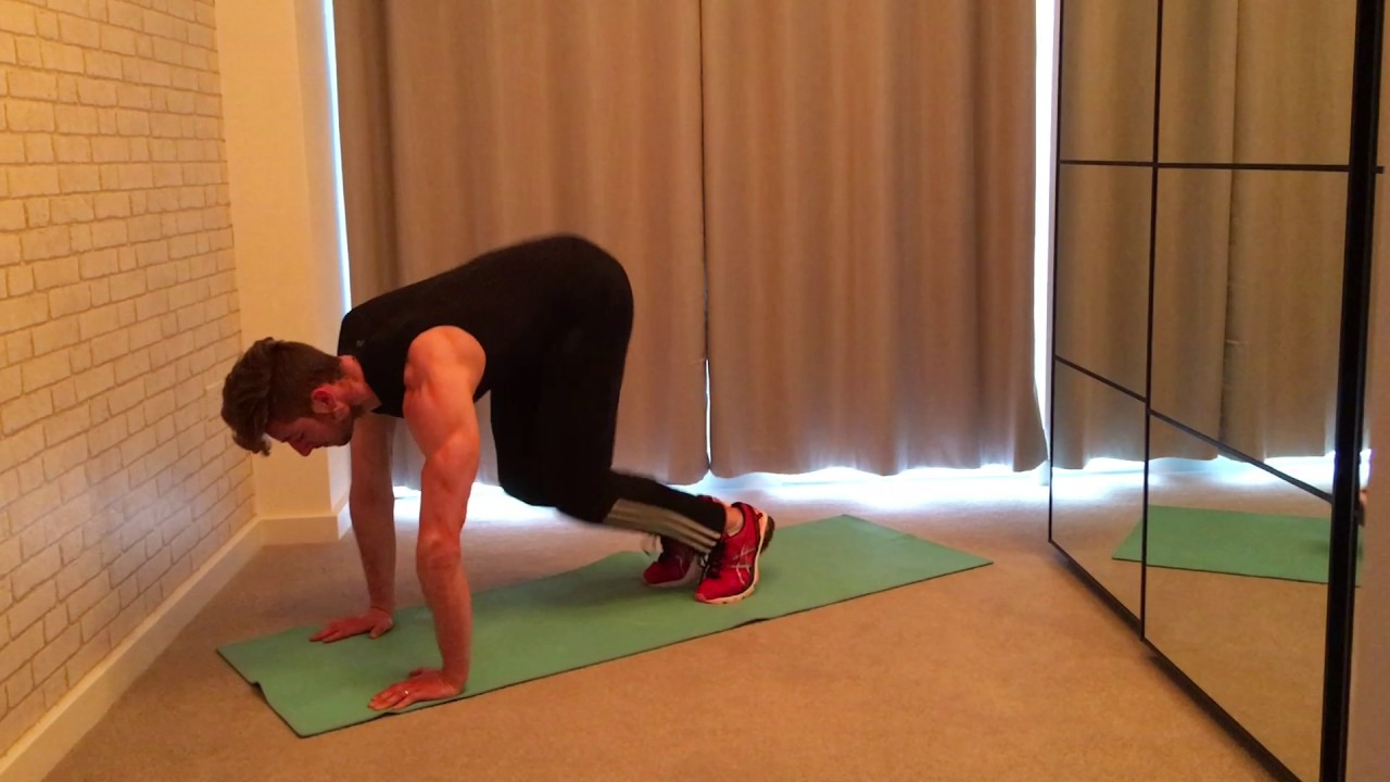 oblique squat thrusts - YouTube