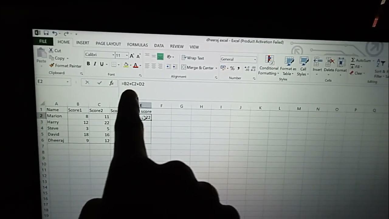 how to bring final score in excel. #exceltutorial #exceltips - YouTube