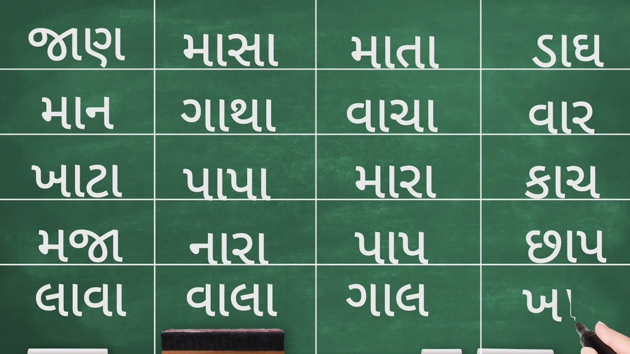 Gujarati kana wala shabdo. Gujarati Reading. ગુજરાત કાના વાળા શબ્દો ...