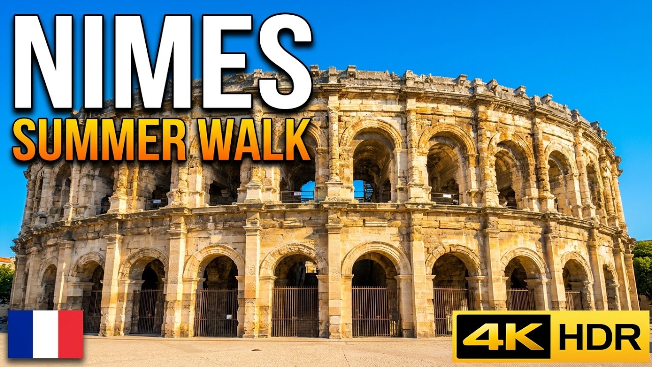 Nimes, France - Nimes city center walking tour - Nimes 4K UHD - YouTube