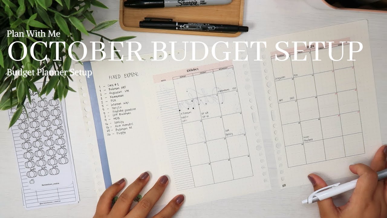 Plan With Me | October Budget Planner Setup - YouTube