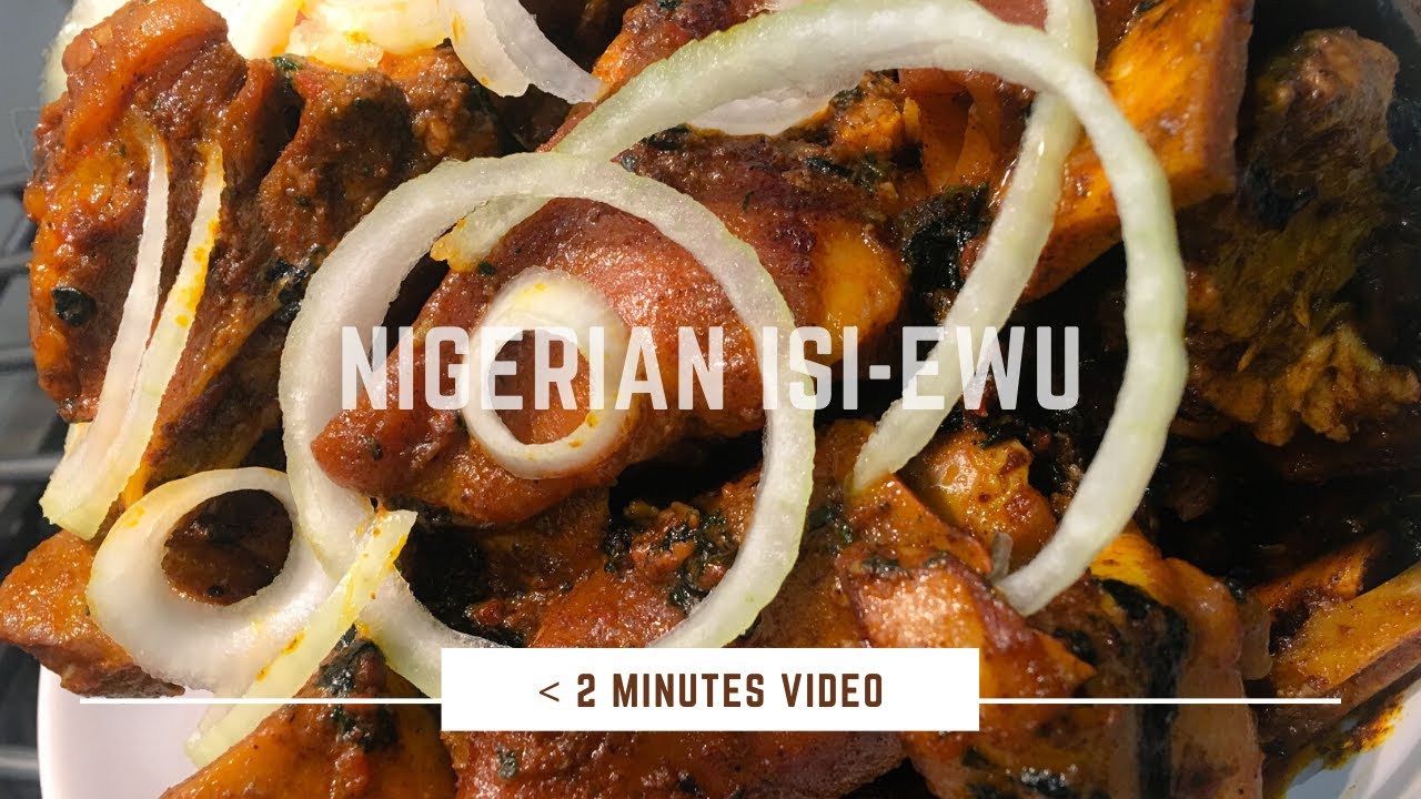 Nigerian Isi Ewu Goat Head Recipe - YouTube