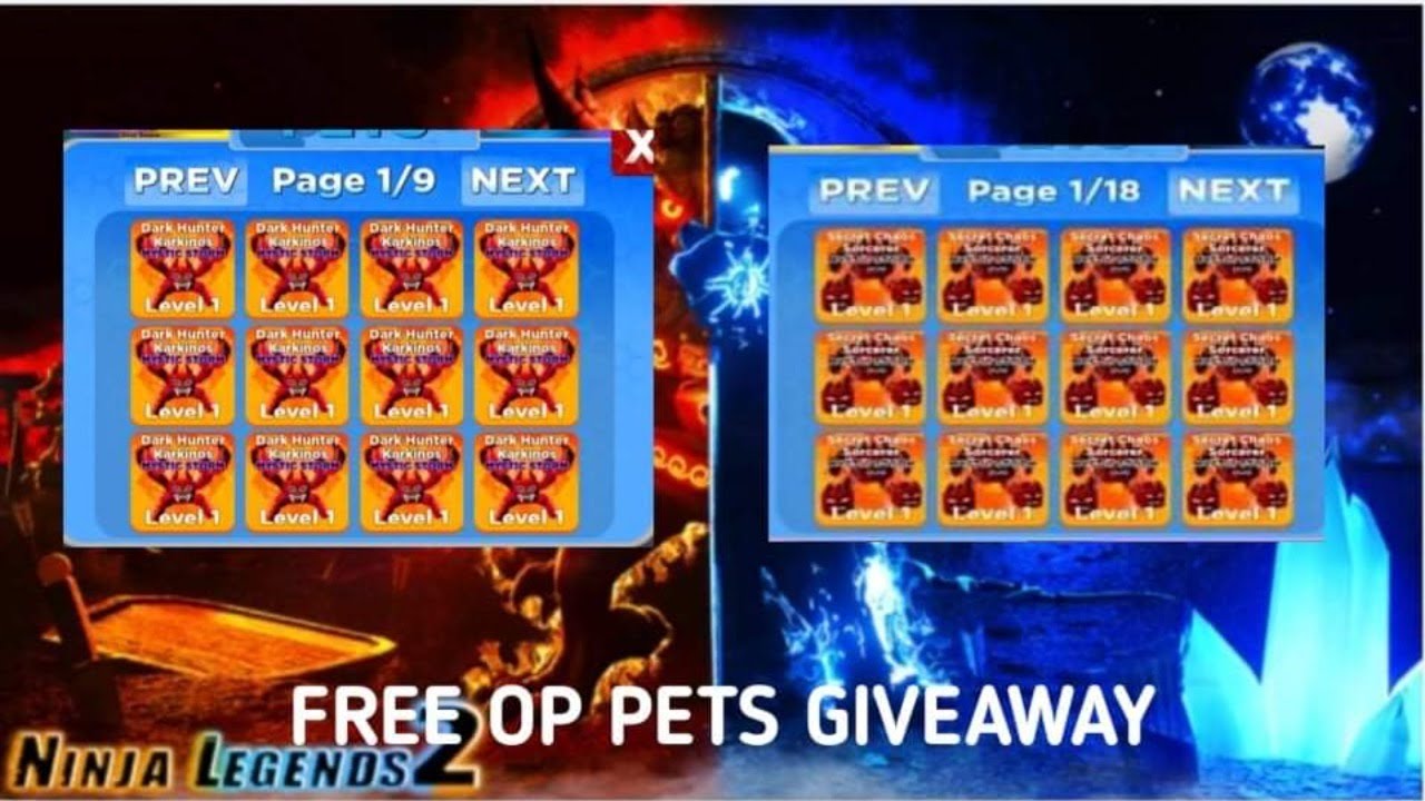 Roblox Ninja Legends 2 Free Mystical Pets Giveaway - YouTube