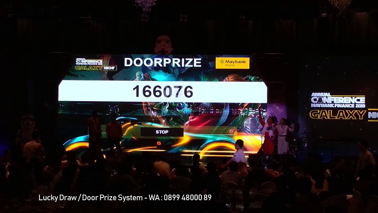 Sistem Undian Digital untuk Lucky Draw / Door Prize Menampilkan Nama ...
