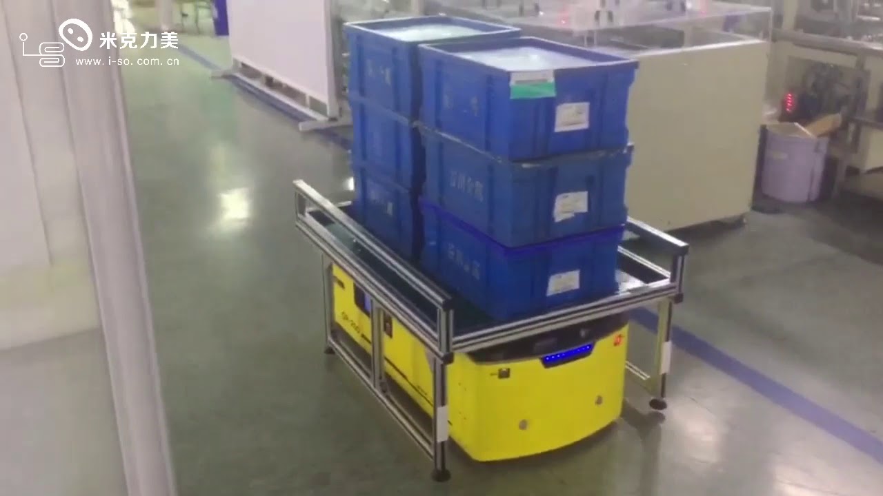 Laser Navigation AGV intelligent industry robot - YouTube