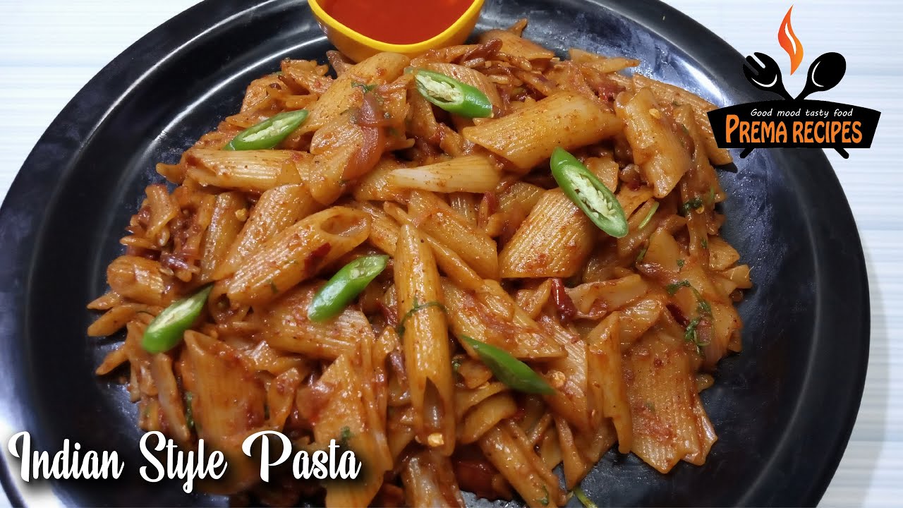 Indian Style Red Pasta Recipe | Pasta Recipe |Indian Street Style Pasta ...