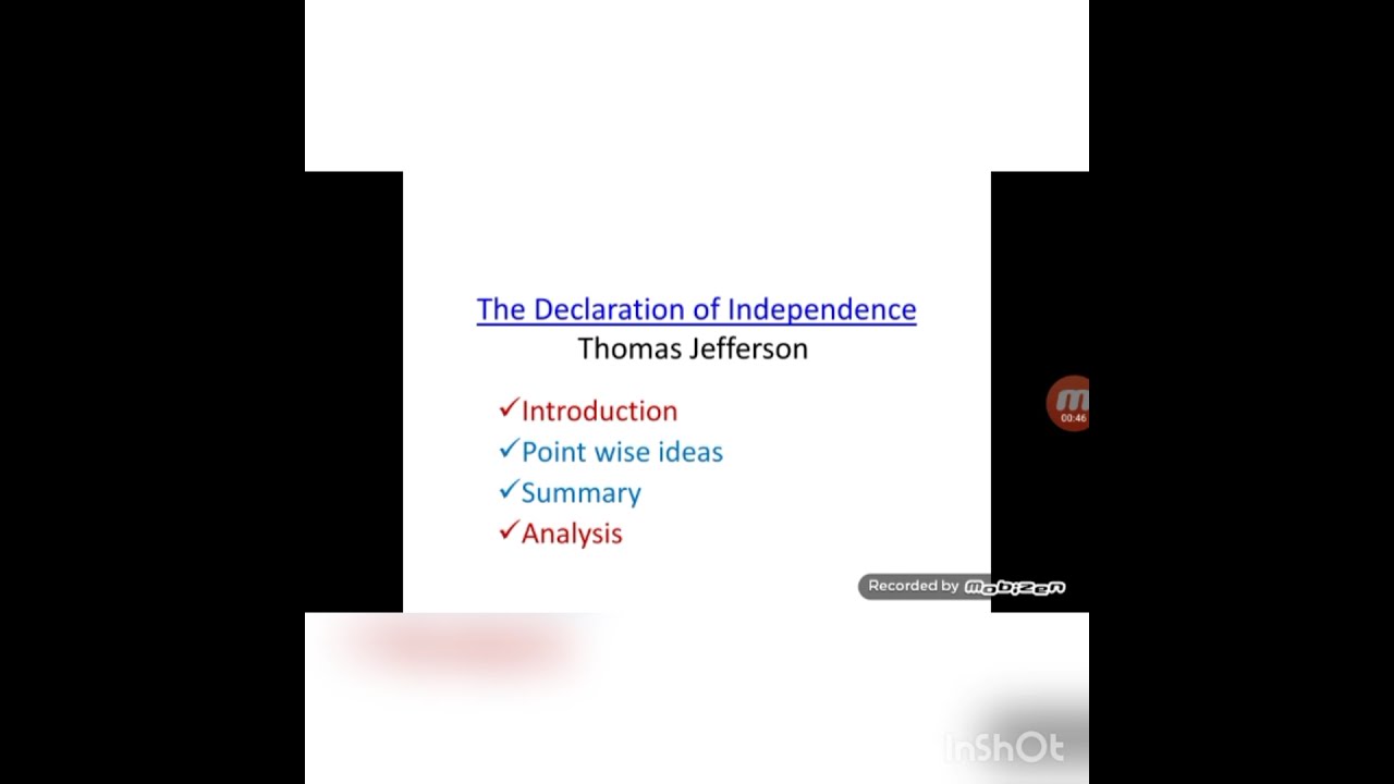 The Declaration of Independence || Essay by Thomas Jefferson || Main ...