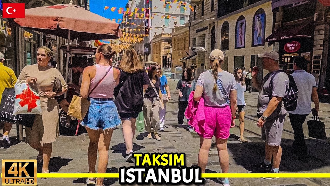 EXPLORING TAKSIM: THE HEART OF ISTANBUL - 4K-HDR WALKING TOUR 2024 🚶🏻‍♂ ...