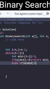 Binary search gfg practice problem solving #shorts #gfg #coding # ...