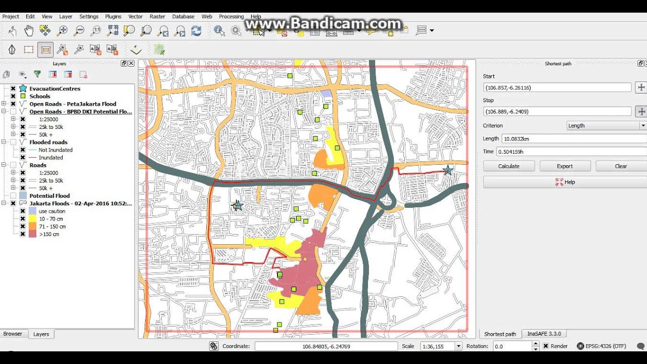 QGIS shortest path calculation demo - YouTube