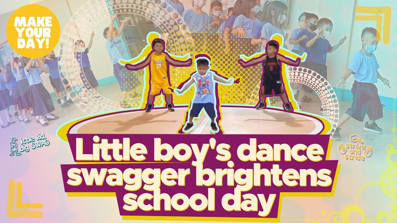 Little boy's dance swagger brightens school day | Make Your Day - YouTube