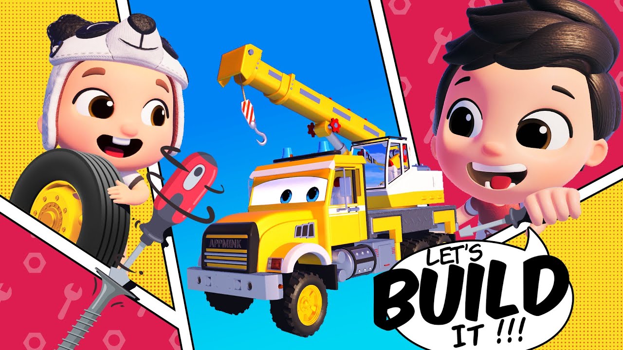 Build a Crane truck - Construction video for kids #appMink Kids Song ...