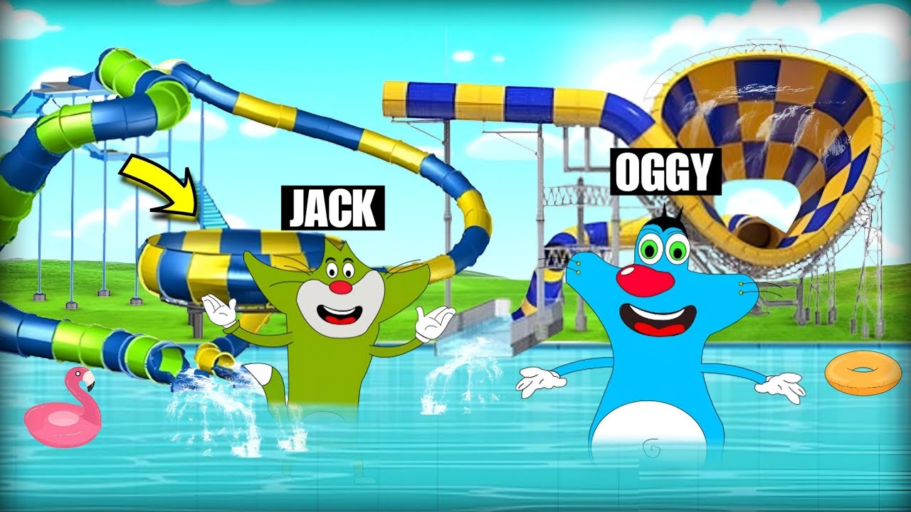 ROBLOX OGGY WATER PARK ADVENTURE RIDE WITH JACK | OGGY GAME - YouTube