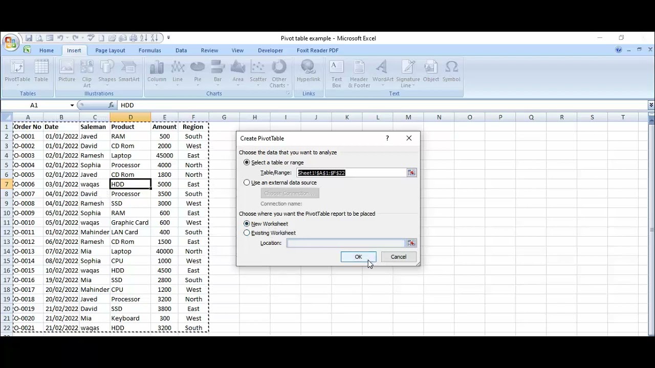EXCEL - GROUP PIVOT TABLE ITEMS - YouTube